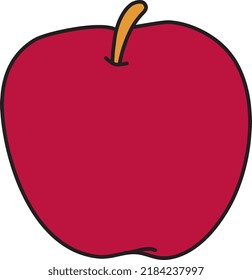 Red Apple Vector Cartoon Illustration Stock Vector (Royalty Free ...