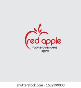 Red Apple Vector Food Logo Design Stock Vector (Royalty Free ...