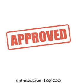 Red Approved Stamp On White Background Stock Vector (Royalty Free ...