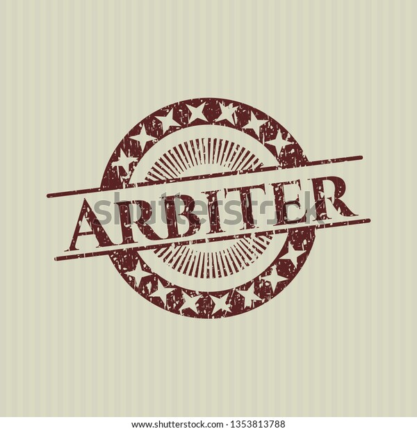 Red Arbiter Rubber Seal Grunge Texture Stock Vector (Royalty Free ...
