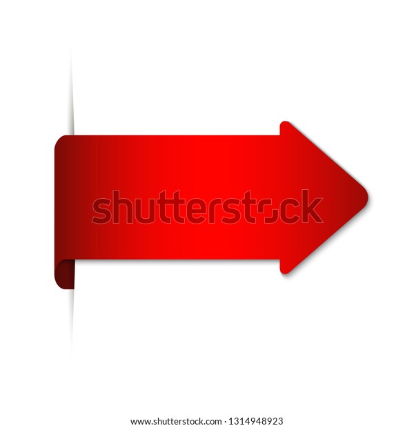 Red Arrow Blank Banner Shadow Stock Vector (Royalty Free) 1314948923 ...