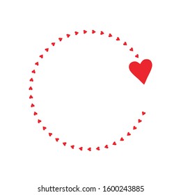 Red Arrow Circle Heart Icon Isolated Stock Vector (Royalty Free ...