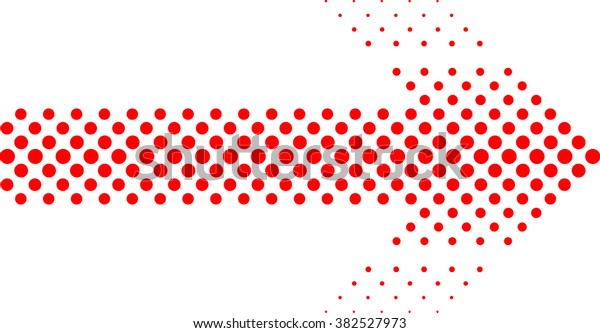 Red Arrow Halftone Dots Dotted Element Stock Vector (Royalty Free ...
