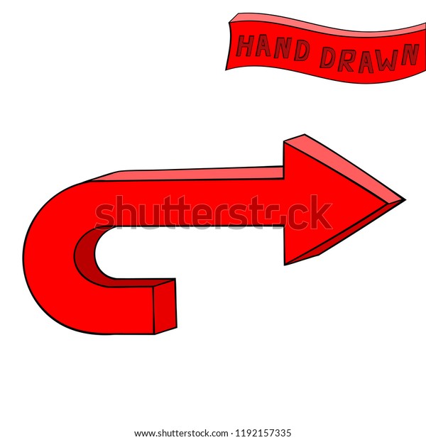 Red Arrow Hand Drawn Sketch Vector: เวกเตอร์สต็อก (ปลอดค่าลิขสิทธิ์ ...