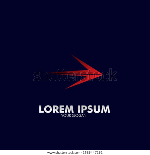 Red Arrow Logo Icon Business Company Stock Vector (Royalty Free ...
