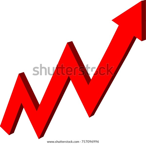 Red Arrow Moves Profit Graphic Design Stock Vector (Royalty Free) 757096996