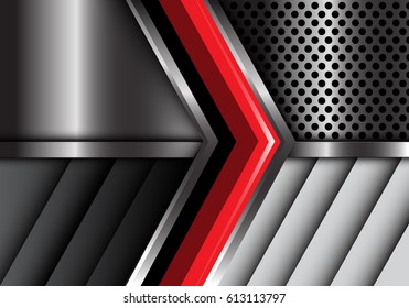 Red Arrow On Metal Sheet Design Stock Vector (Royalty Free) 613113797 ...