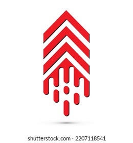 Red Arrow On White Background Vector Stock Vector (Royalty Free ...
