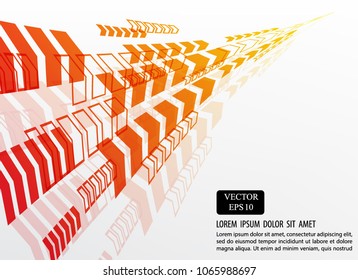 Red Arrow Pattern Curve Line Background Stock Vector (Royalty Free) 1065988697 | Shutterstock