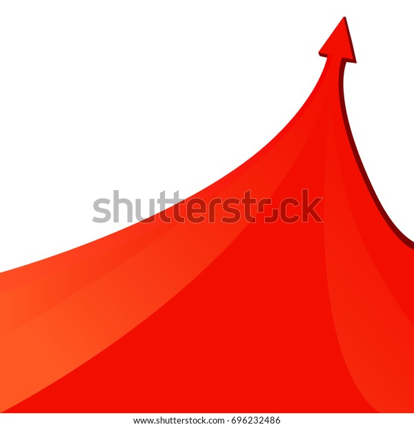 Red Arrow Pointing Upwards On White: เวกเตอร์สต็อก (ปลอดค่าลิขสิทธิ์ ...