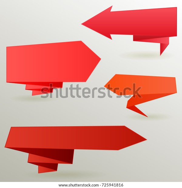 Red Arrow Set Design Infographics Diagram Stock Vector (Royalty Free ...