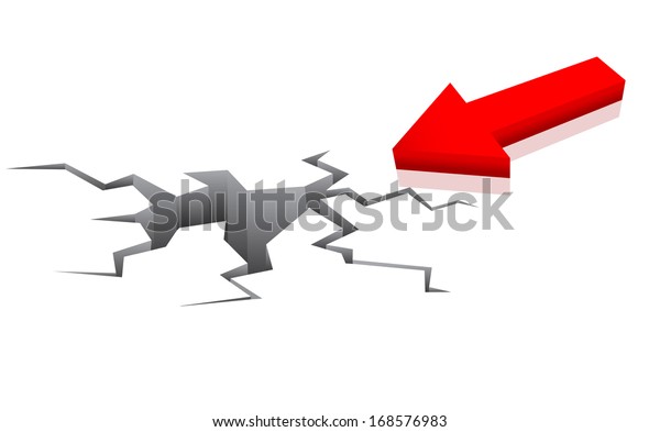 Red Arrow Showing Financial Collapse Stock Vector (Royalty Free) 168576983