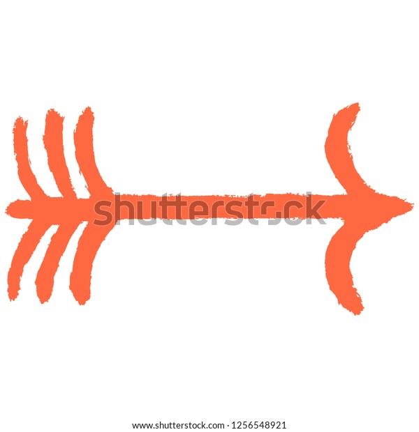 Red Arrow Sign Painted By Paint 스톡 벡터(로열티 프리) 1256548921 | Shutterstock