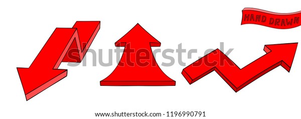 Red Arrows Hand Drawn Sketch Vector Stock Vector (Royalty Free ...