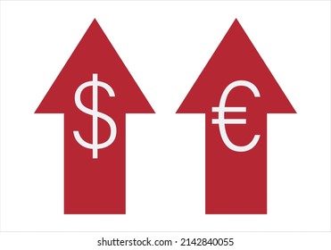 Red Arrows Rising Inflation Stock Vector (Royalty Free) 2142840055 ...