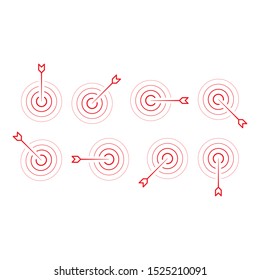 Red Arrows Target Boards Concept Arrow: vector de stock (libre de ...