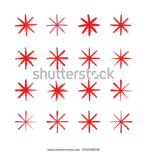 Red Asterisk Symbols: เวกเตอร์สต็อก (ปลอดค่าลิขสิทธิ์) 434438038 ...