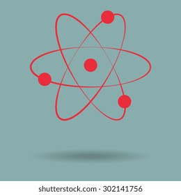 Atom On White Background Vector Illustration Stock Vector (Royalty Free ...