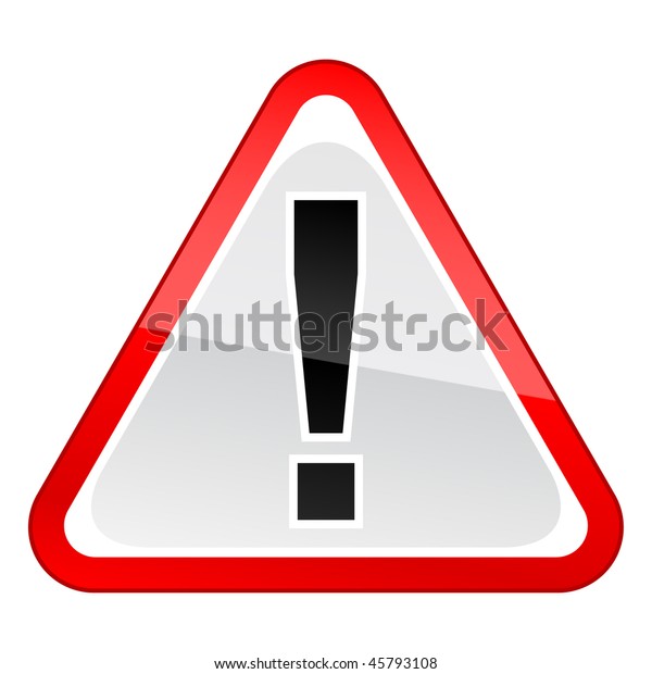 Red Attention Warning Sign Black Exclamation Stock Vector (Royalty Free ...