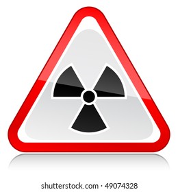 Vektor Stok Red Attention Warning Sign Radiation Symbol (Tanpa Royalti ...