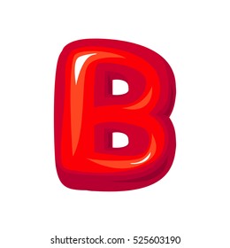 Red B On White Stock Vector (Royalty Free) 525603190 | Shutterstock