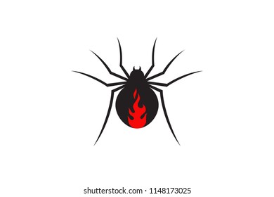 Red Back Spider Flame Symbol Stock Vector (Royalty Free) 1148173025 ...
