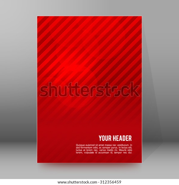 Red Background Advertising Brochure Design Elements Stock Vector ...