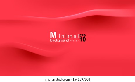 Red Background Minimal Abstract Background Concept Stock Vector ...