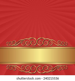 Red Background Vintage Banner Stock Vector (Royalty Free) 240215536 ...