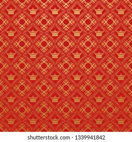 Red Background Wallpaper Royal Style Your Stock Vector (Royalty Free ...