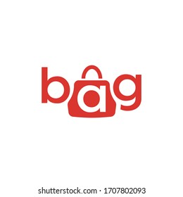 Red Bag Typography Logo Design Stock Vector (Royalty Free) 1707802093 ...