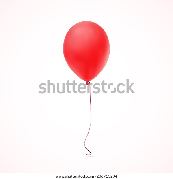 Red Balloon Icon Isolated On White Stock Vector (Royalty Free ...