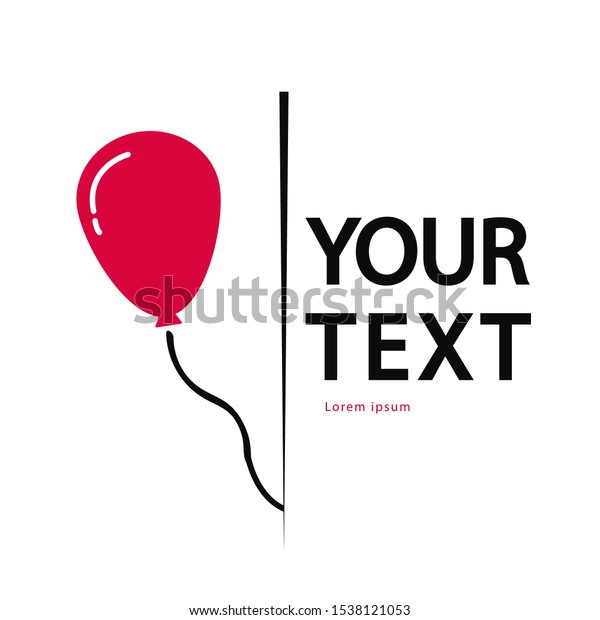 Red Balloon Logo Icon Isolated On Stock Vector (Royalty Free ...