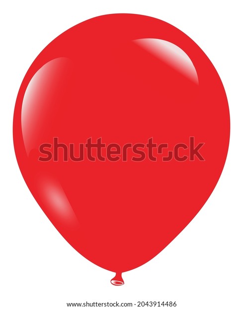 Red Baloon Baloon Red Colour Isolated Stock Vector (Royalty Free ...