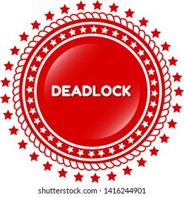 Red Banner Deadlock Labelstickertag Stock Vector (Royalty Free ...