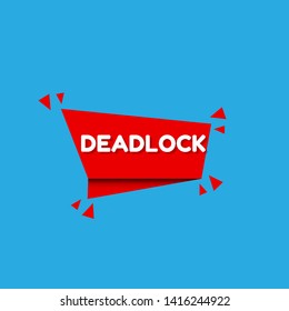 Red Banner Deadlock Labelstickertag Stock Vector (Royalty Free ...