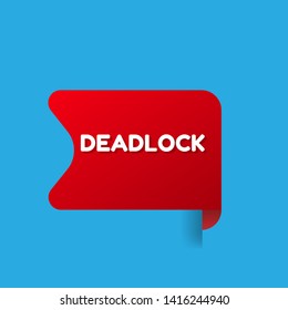 Red Banner Deadlock Labelstickertag Stock Vector (Royalty Free) 1416244940