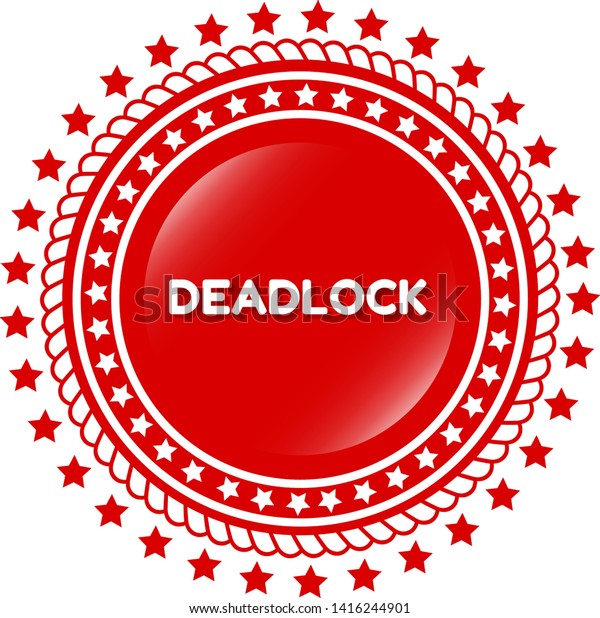 Red Banner Deadlock Labelstickertag Stock Vector (Royalty Free ...