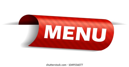 Red Banner Menu Stock Vector (Royalty Free) 1049556077 | Shutterstock