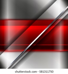 Red Banner Metallic Background Stock Vector (Royalty Free) 581311750 ...