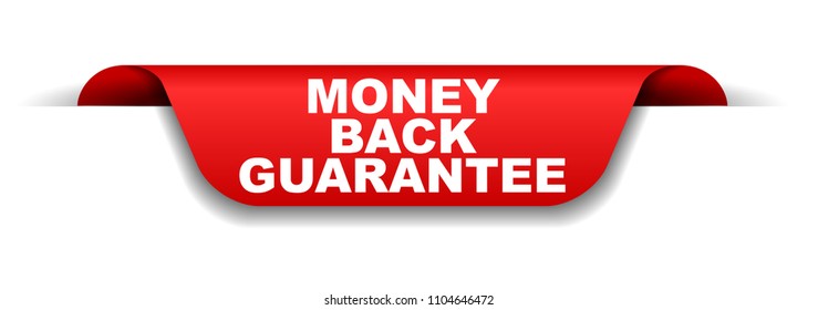 Red Banner Money Back Guarantee Stock Vector (Royalty Free) 1104646472 ...