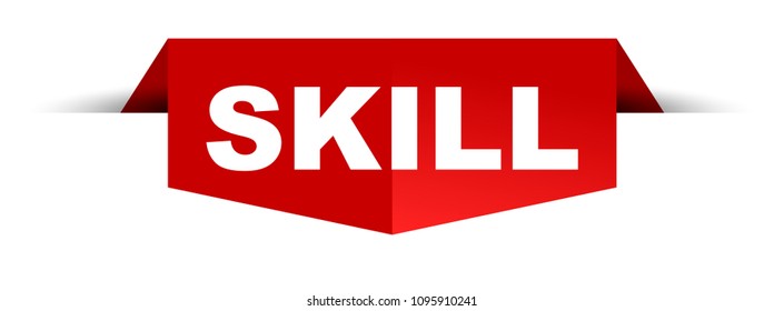 Red Banner Skill Stock Vector (Royalty Free) 1095910241 | Shutterstock