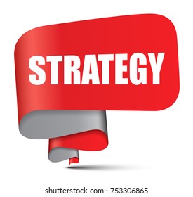 Red Banner Strategy Stock Vector (Royalty Free) 753306865