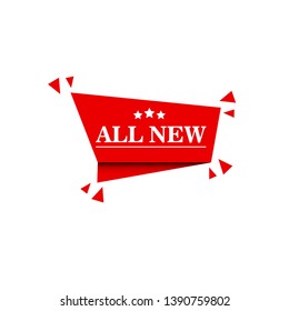Red Banner Text All New Al Stock Vector (Royalty Free) 1390759802 ...