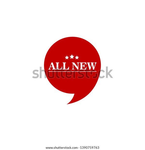Red Banner Text All New Al Stock Vector (Royalty Free) 1390759763 ...