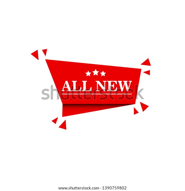 Red Banner Text All New Al Stock Vector (Royalty Free) 1390759802 ...