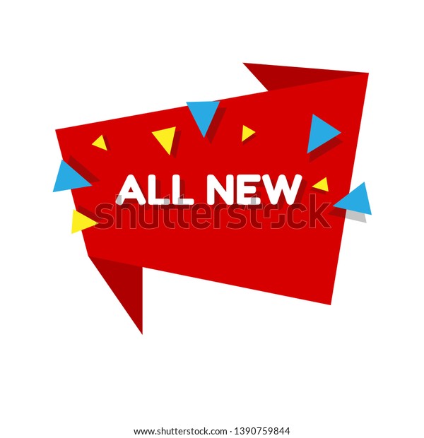 Red Banner Text All New Al Stock Vector (Royalty Free) 1390759844 ...
