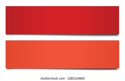 Red Banners Collection Isolated On White Stock Vector (Royalty Free ...