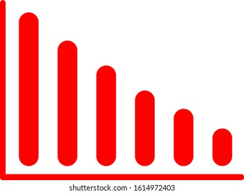 Red Bar Chart Descending Vector Concept Stock Vector (Royalty Free ...