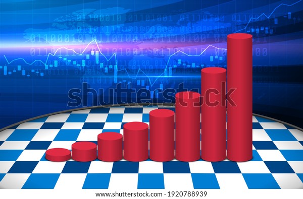 Red Bar Chart Graph Diagram Led Stock Vector (Royalty Free) 1920788939 ...